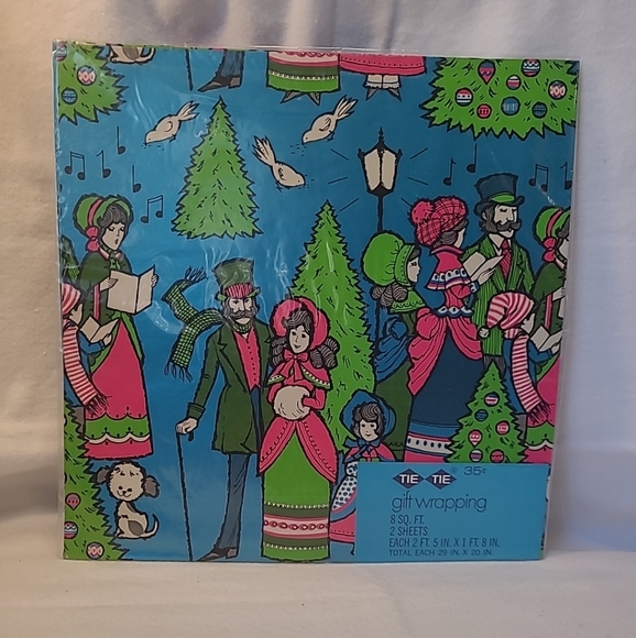Tie Tie | Holiday | Tie Tie Wrapping Paper Vintage Holiday Christmas ...